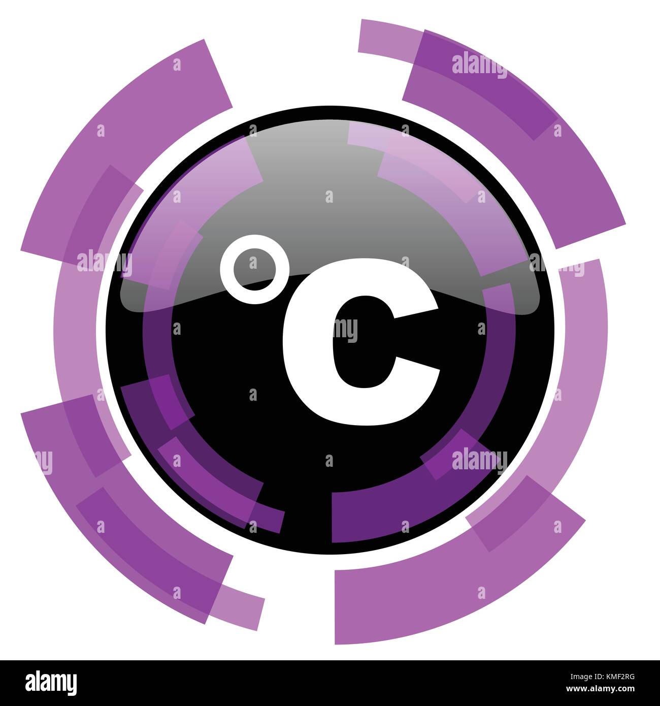 Celsius pink violet modern design vector web and smartphone icon. Round ...