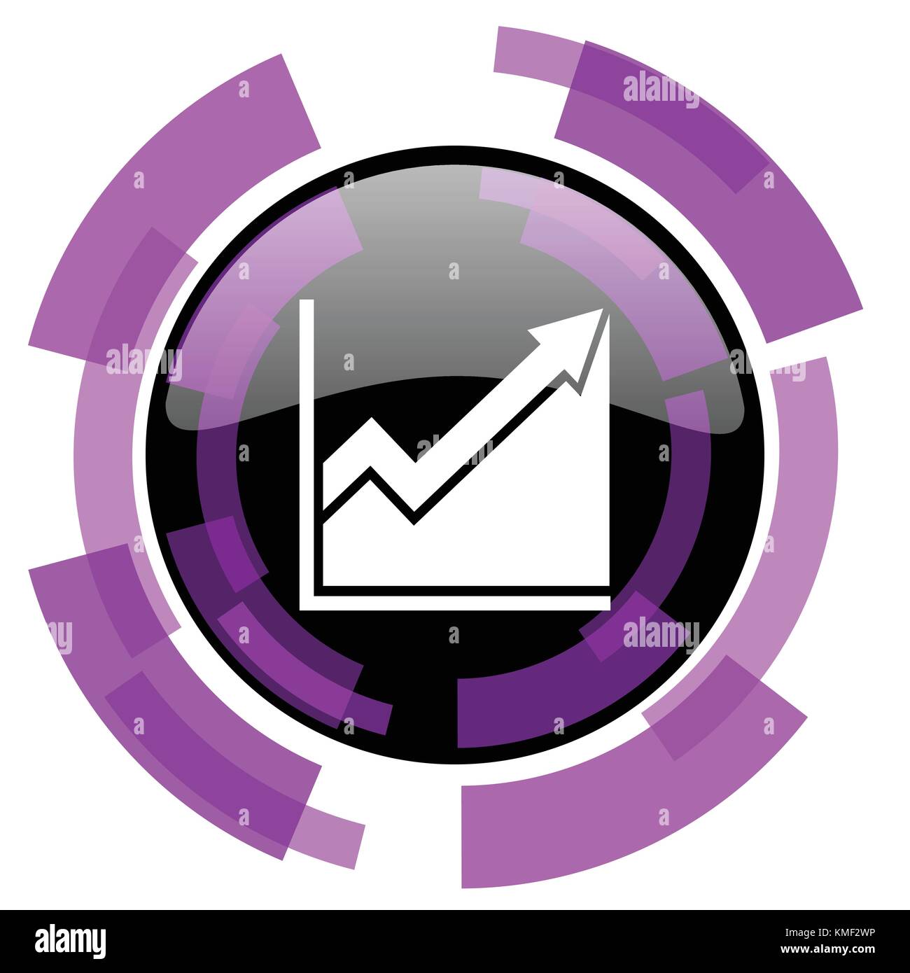 Histogram pink violet modern design vector web and smartphone icon ...