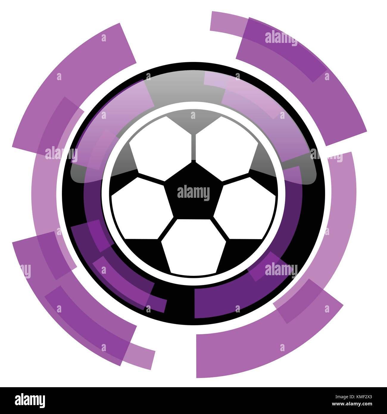 Soccer pink violet modern design vector web and smartphone icon. Round ...
