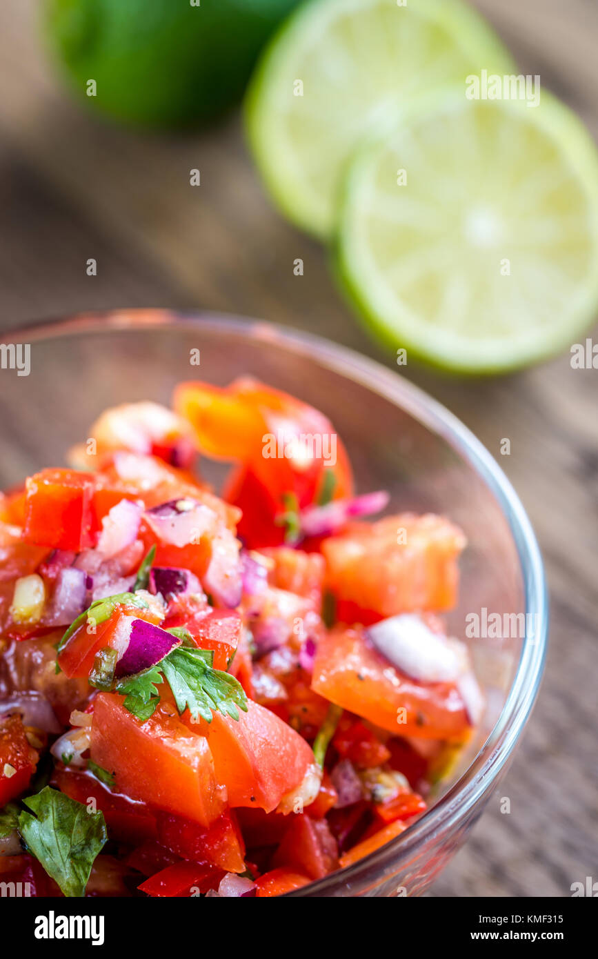 Bowl of salsa Stock Photo - Alamy