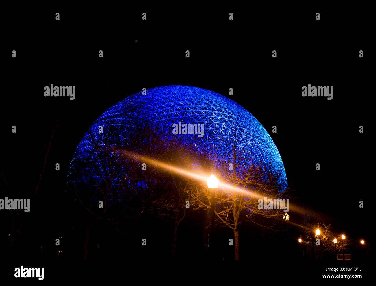 The Montreal Biosphere is shown at night Stock Photo - Alamy