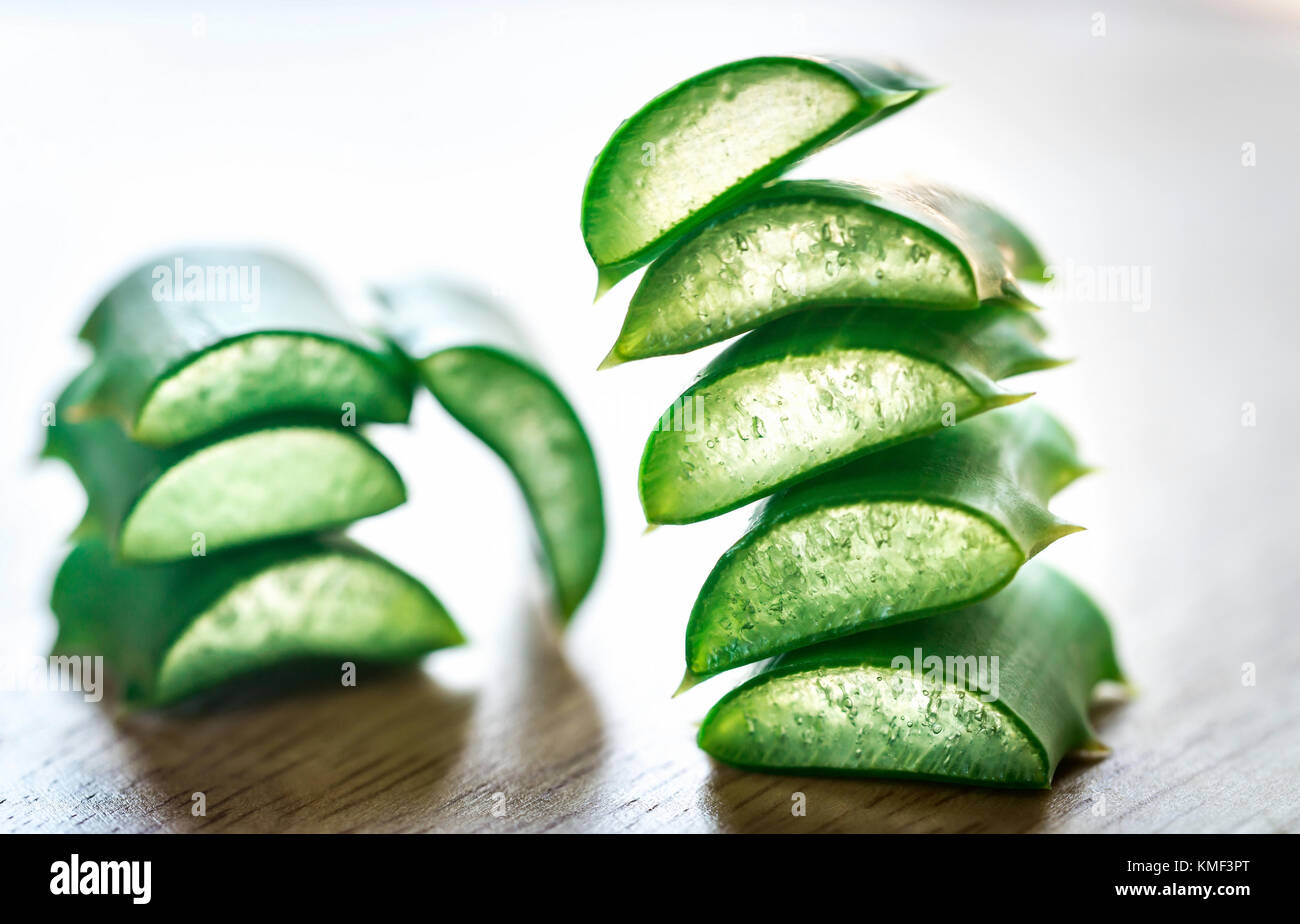 Fresh leaves of Aloe Vera Stock Photo - Alamy