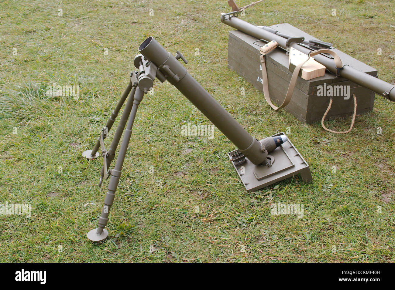 World war 2 era historical allied mortar Stock Photo - Alamy