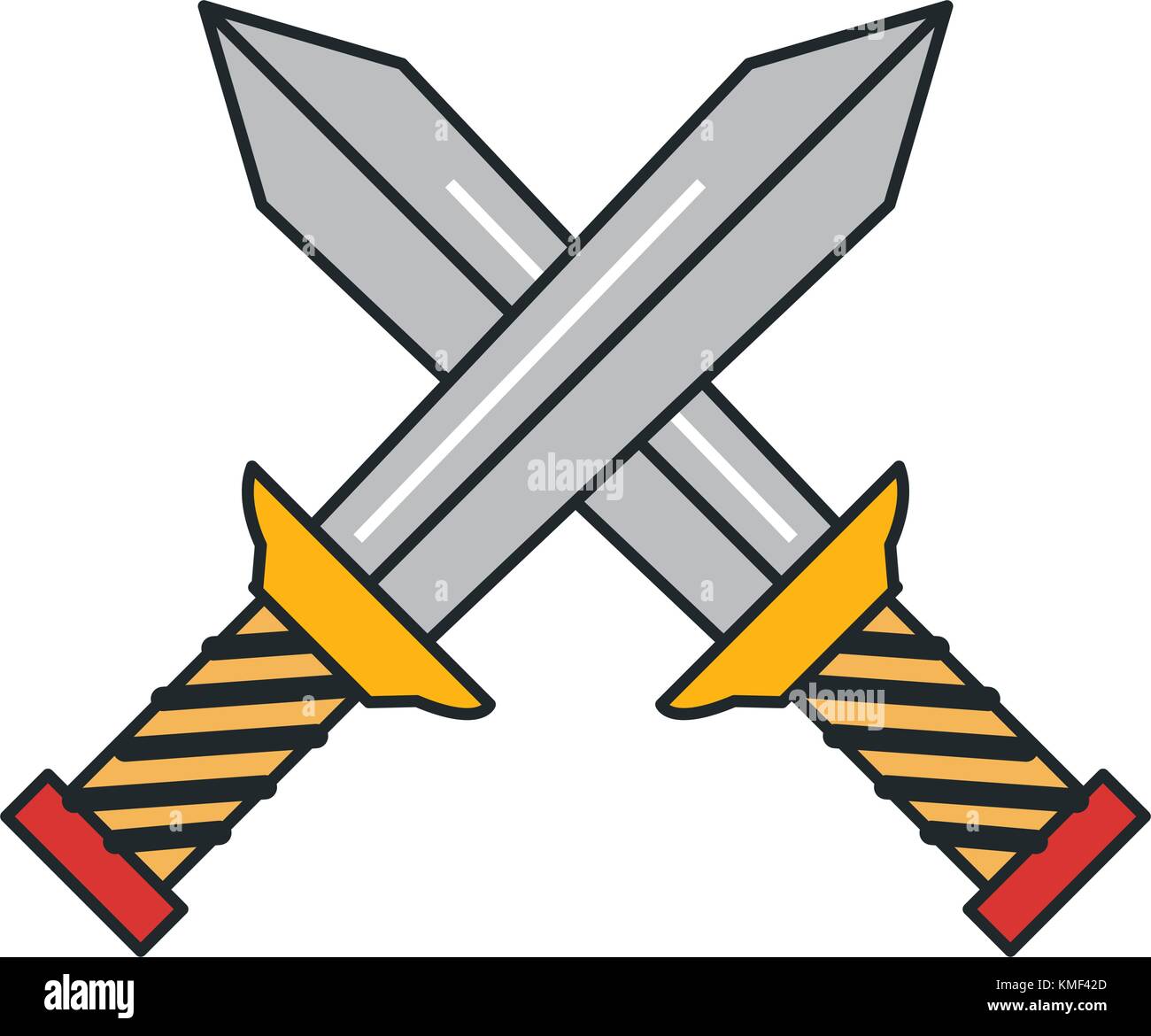 warrior swords isolated icon vector illustration design Stock Vector ...