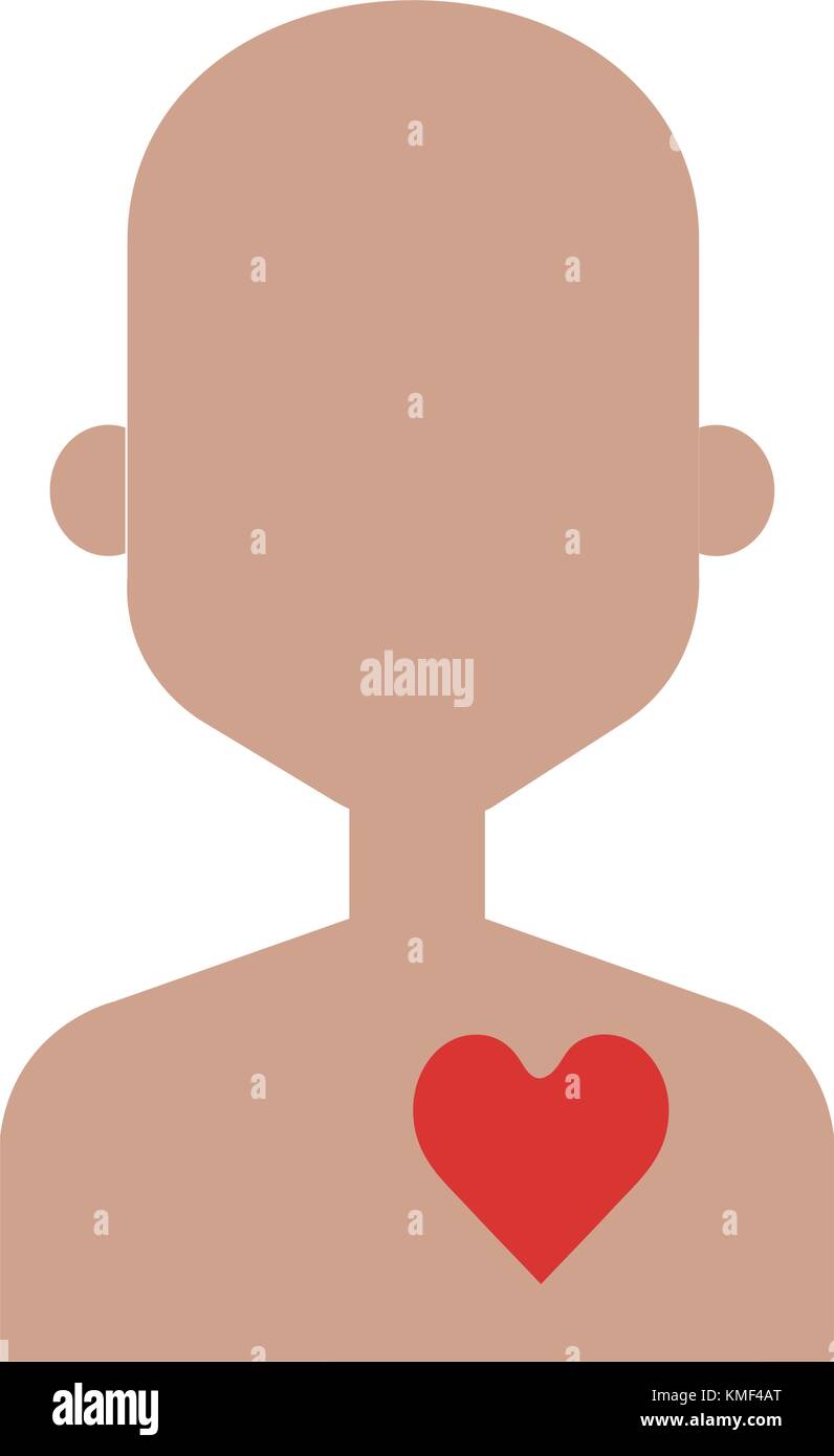 human figure with heart vector illustration design Stock Vector Image ...