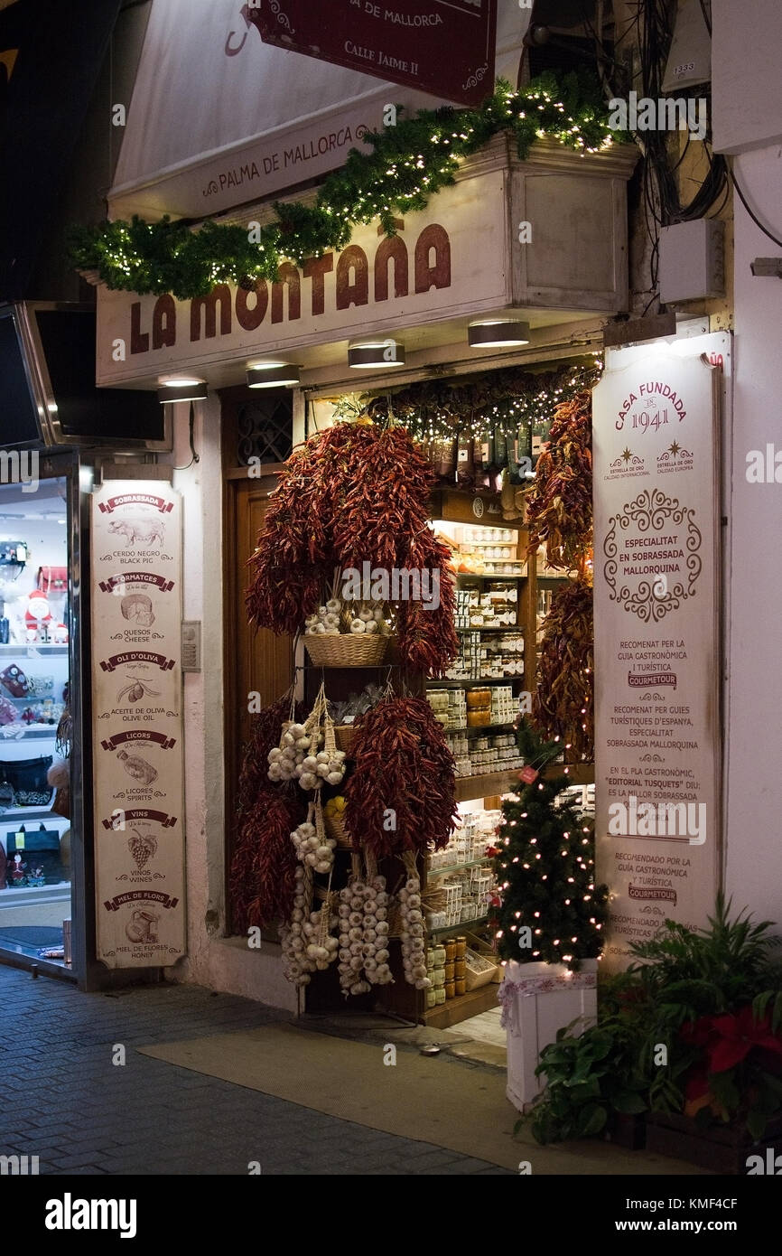 PALMA DE MALLORCA, BALEARIC ISLANDS, SPAIN - DECEMBER 5, 2017: La ...
