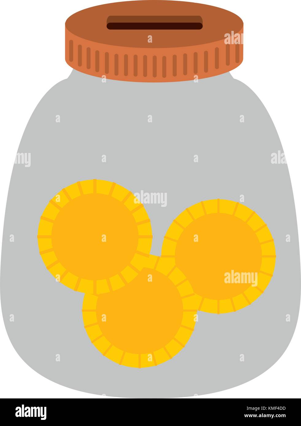 glass jar with coins money vector illustration design Stock Vector ...