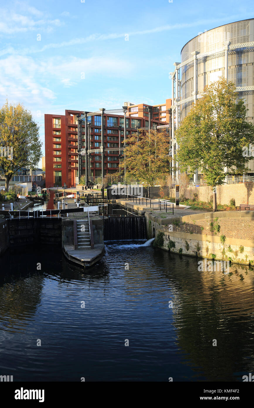 The new apartments at Kings Cross Gasholders, by St Pancras Lock on ...