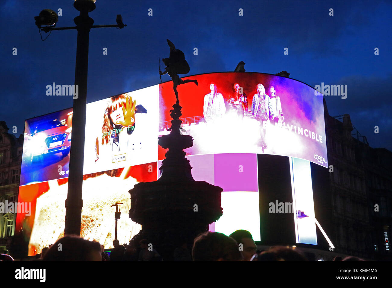 The new advertising screen at Piccadilly Circus, in London, UK Stock ...