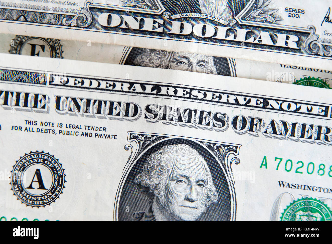 The United States one-dollar bill ($1) with George Washington ...