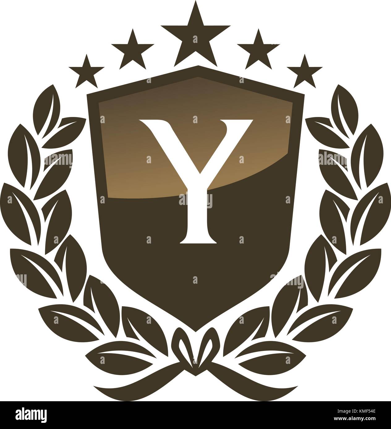 Royal VIP Shield Leaf Initial Y Stock Vector Image & Art - Alamy
