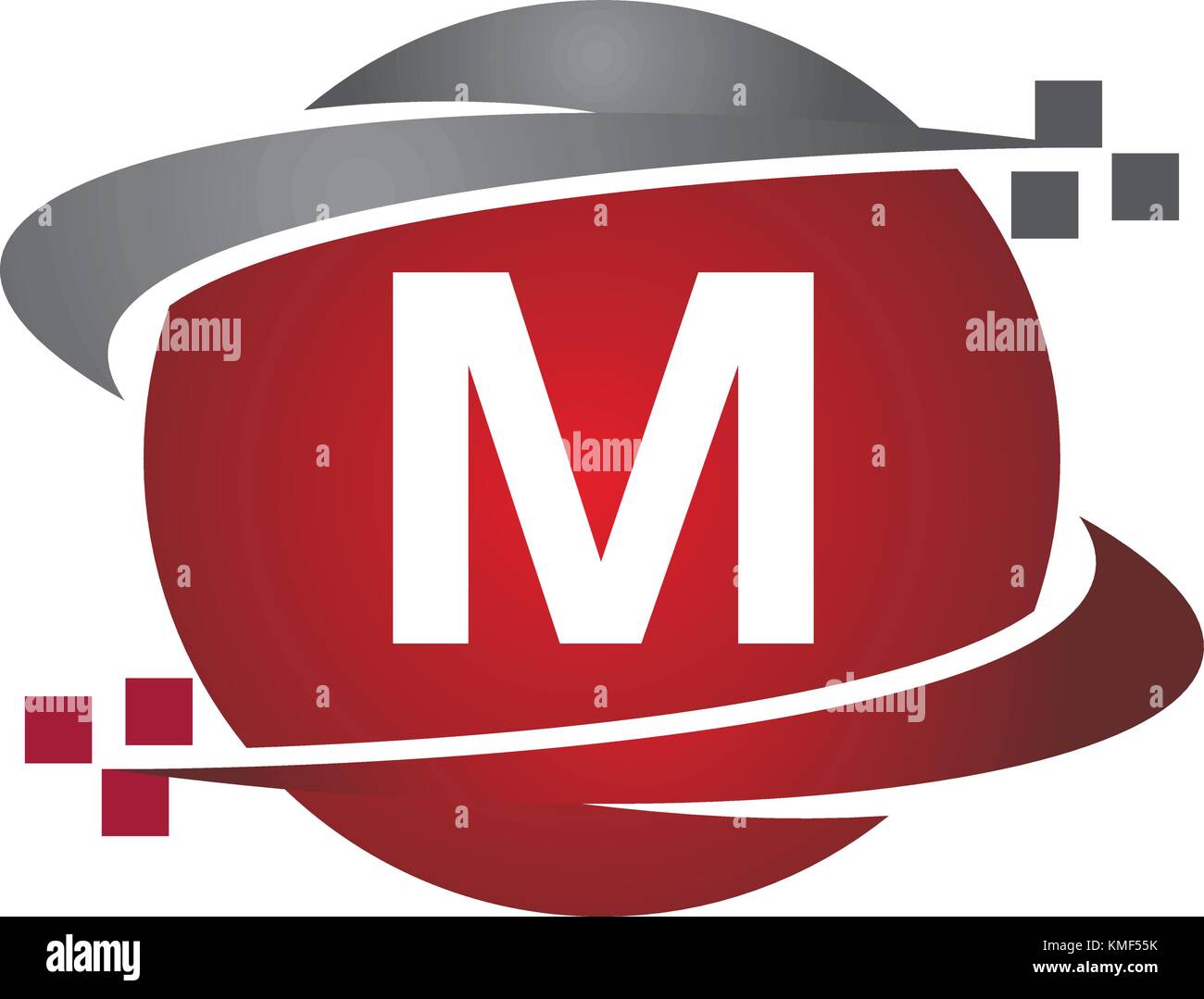 Technology Transfer Letter M Stock Vector Image & Art - Alamy