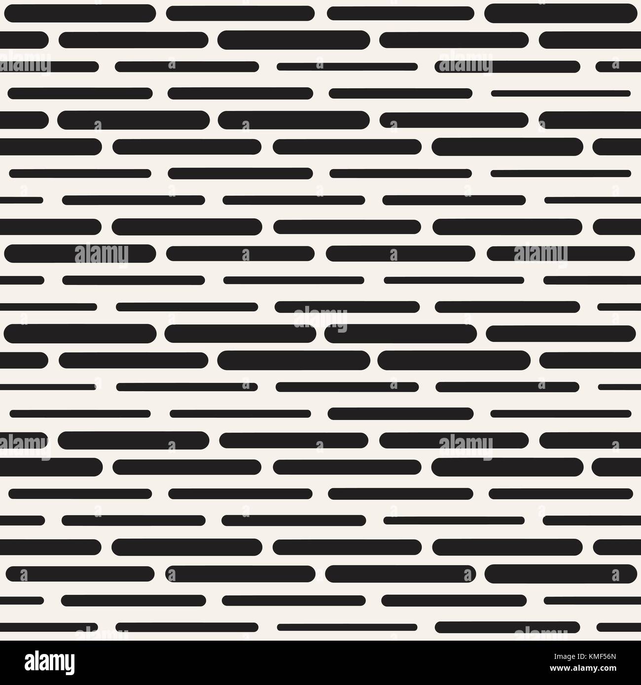 Black and White Irregular Rounded Dashed Lines Pattern. Modern Abstract ...