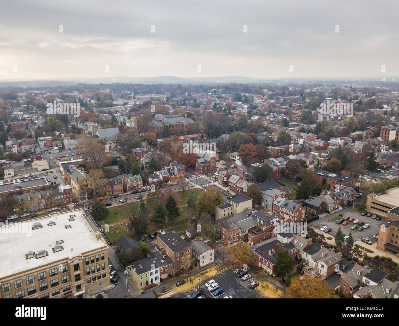 Aerial historic downtown lancaster hi-res stock photography and images ...