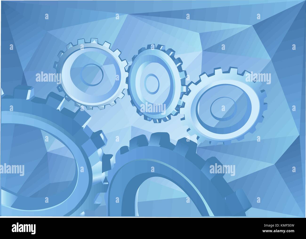 abstract blue background with gears Stock Vector Image & Art - Alamy