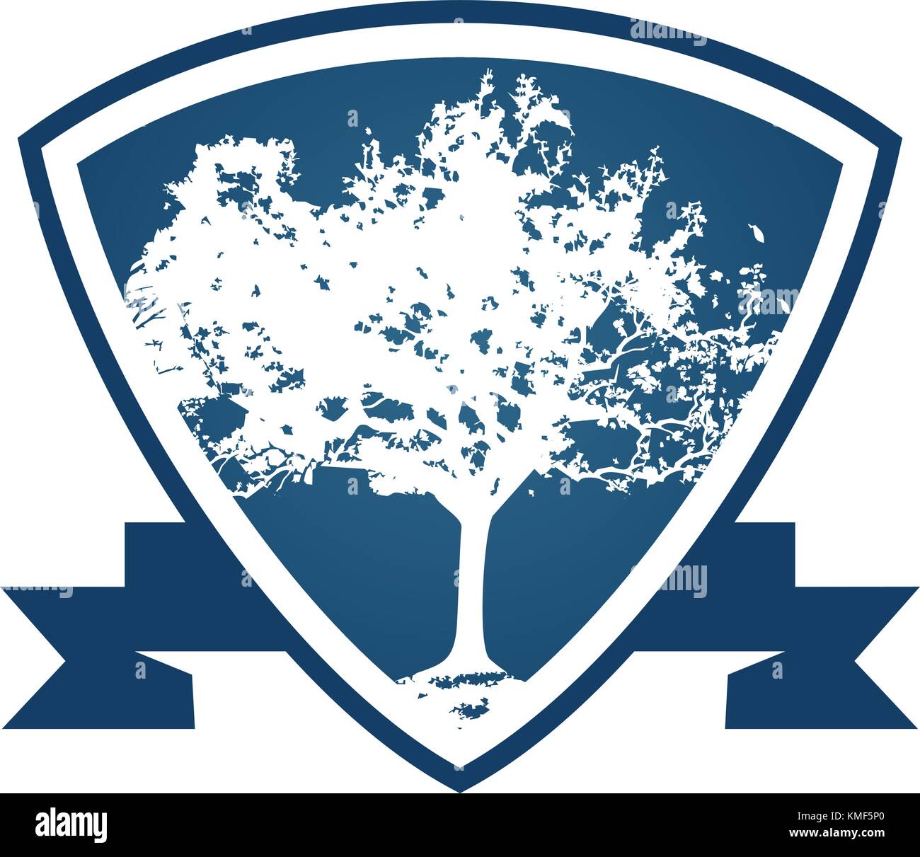 Oak Tree Shield Ribbon Stock Vector Image & Art - Alamy