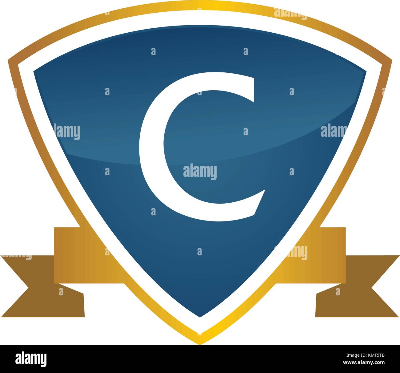 Shield Ribbon Letter C Stock Vector Image & Art - Alamy