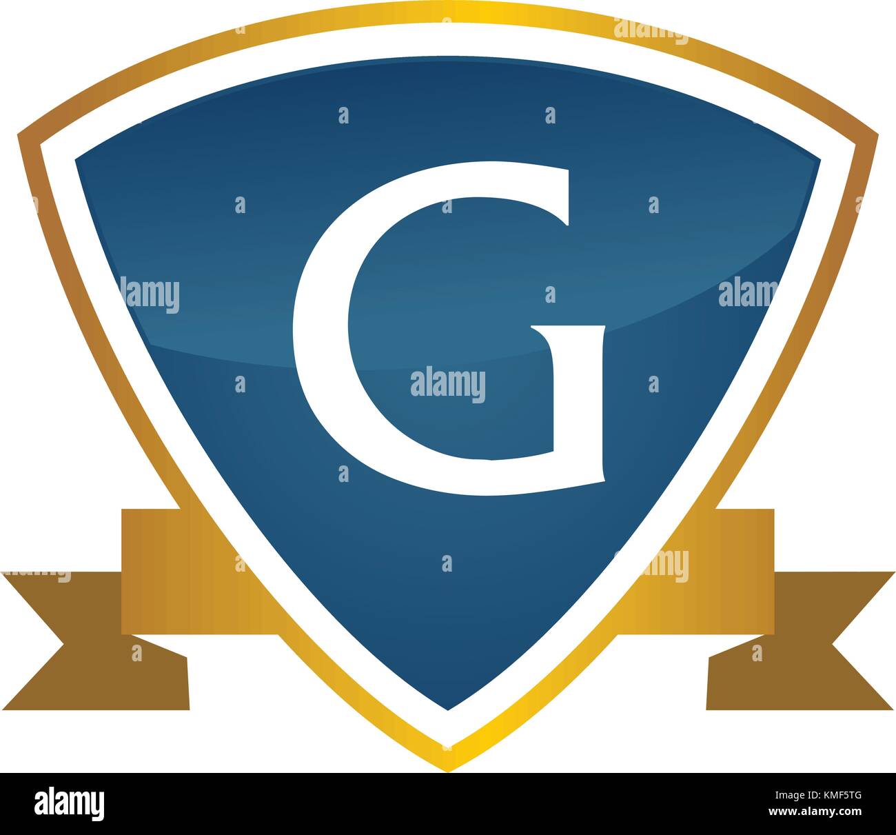 Shield Ribbon Letter G Stock Vector Image & Art - Alamy
