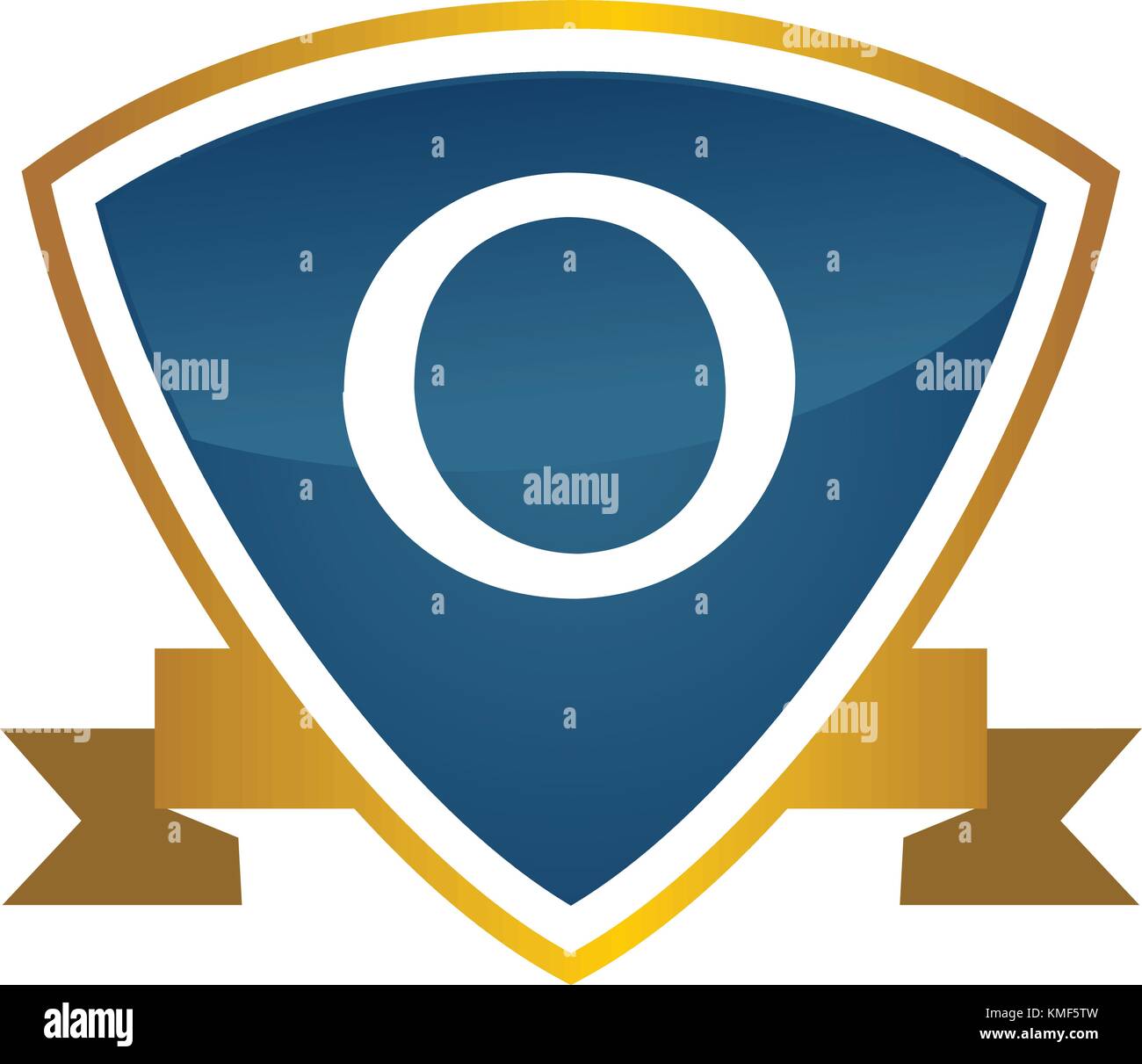 Shield Ribbon Letter O Stock Vector Image & Art - Alamy