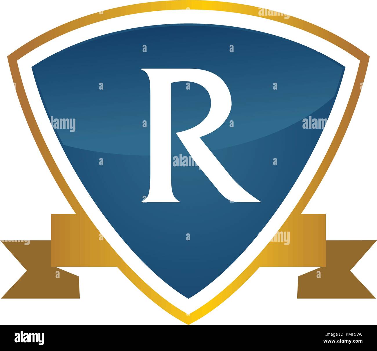 Shield Ribbon Letter R Stock Vector Image & Art - Alamy