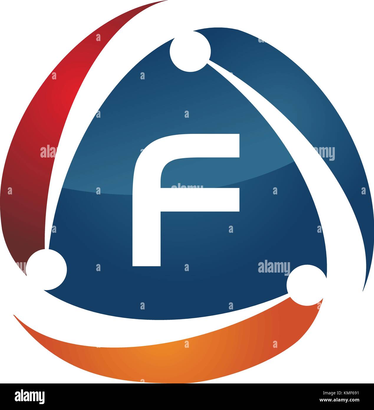 Online Marketing Business Distribution Technology Letter F Stock Vector ...