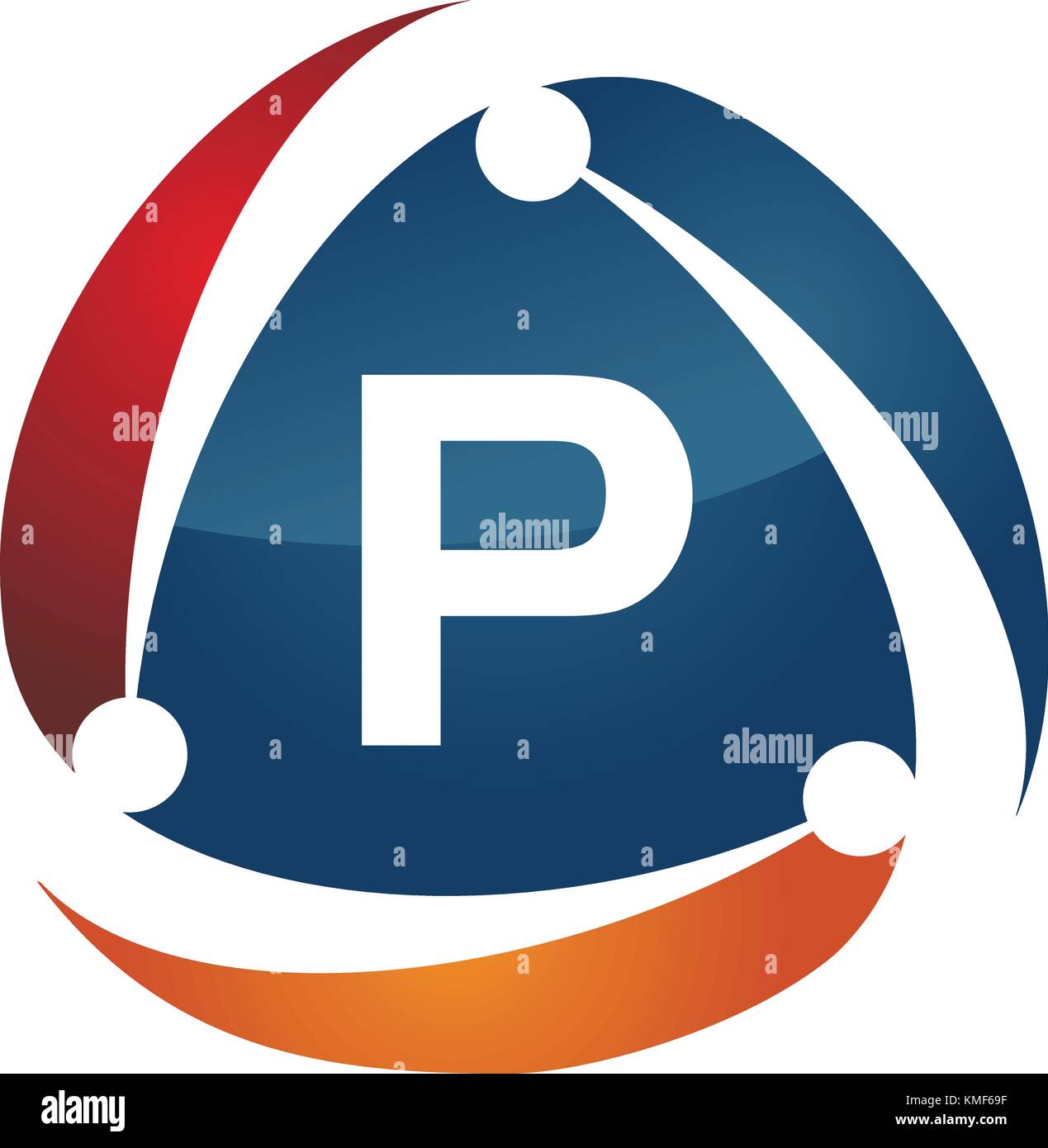 Online Marketing Business Distribution Technology Letter P Stock Vector ...