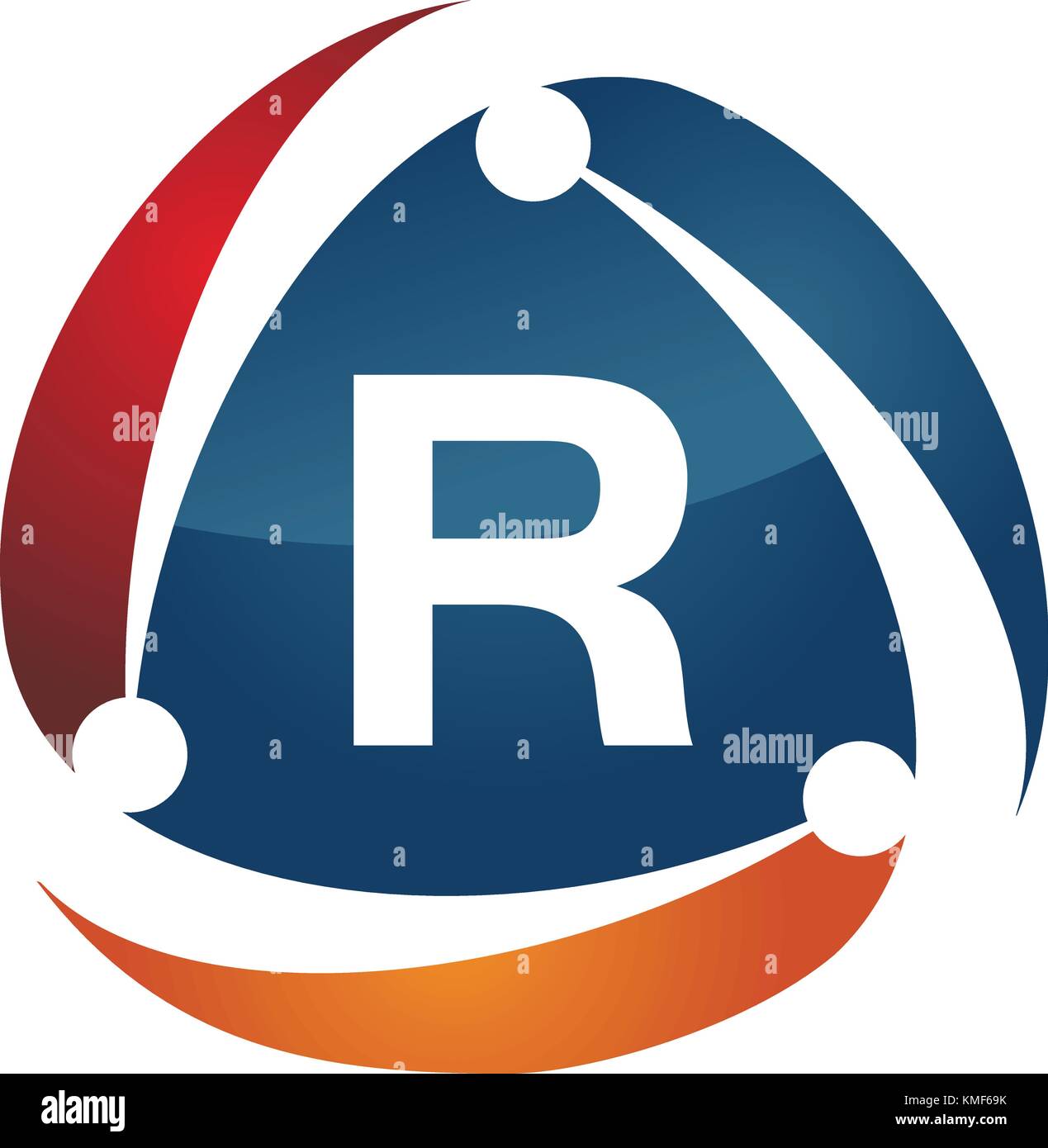 Online Marketing Business Distribution Technology Letter R Stock Vector ...