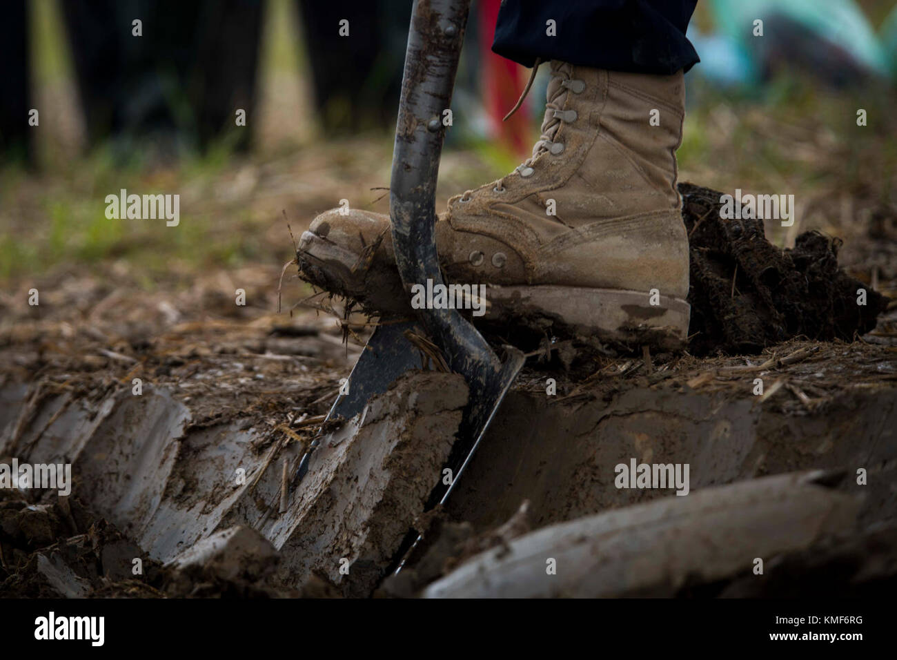 A U.S. service member with the Defense POW/MIA Accounting Agency (DPAA ...