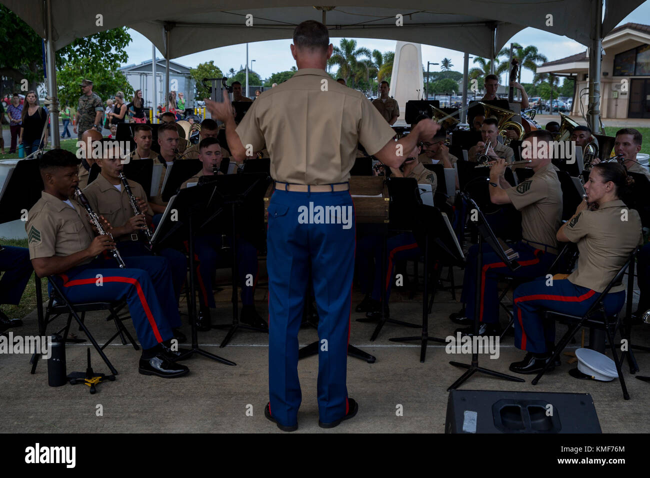U S Marines With The Marine Corps Forces Pacific Band Perform During