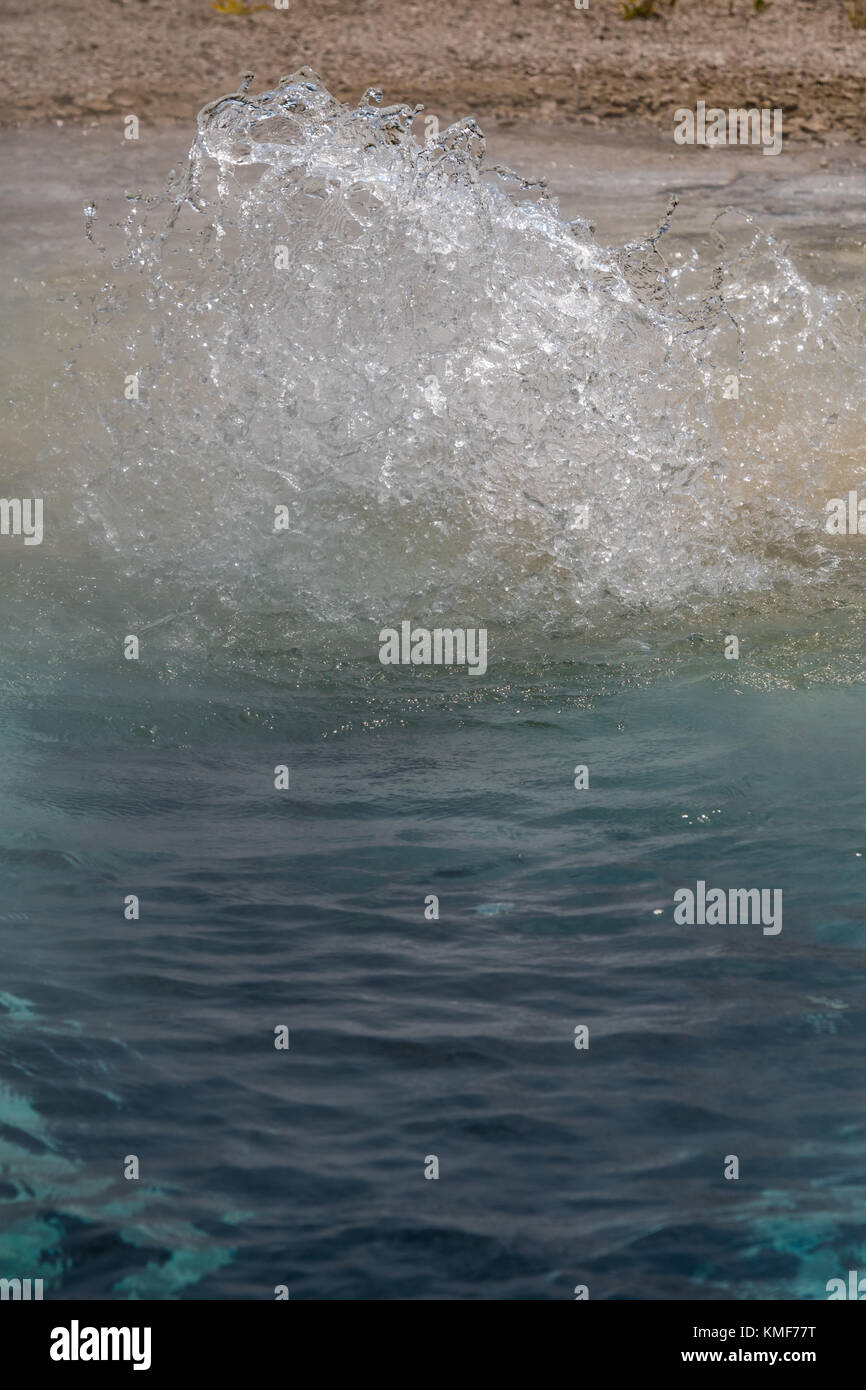 Bubble Bursts in Hot Springs in Yellowstone Stock Photo - Alamy