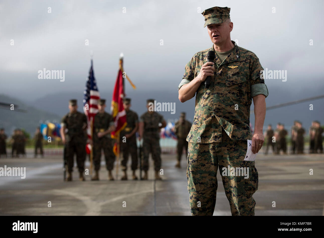 U.S. Marine Corps Col. Christopher Patton, commanding officer, Marine ...
