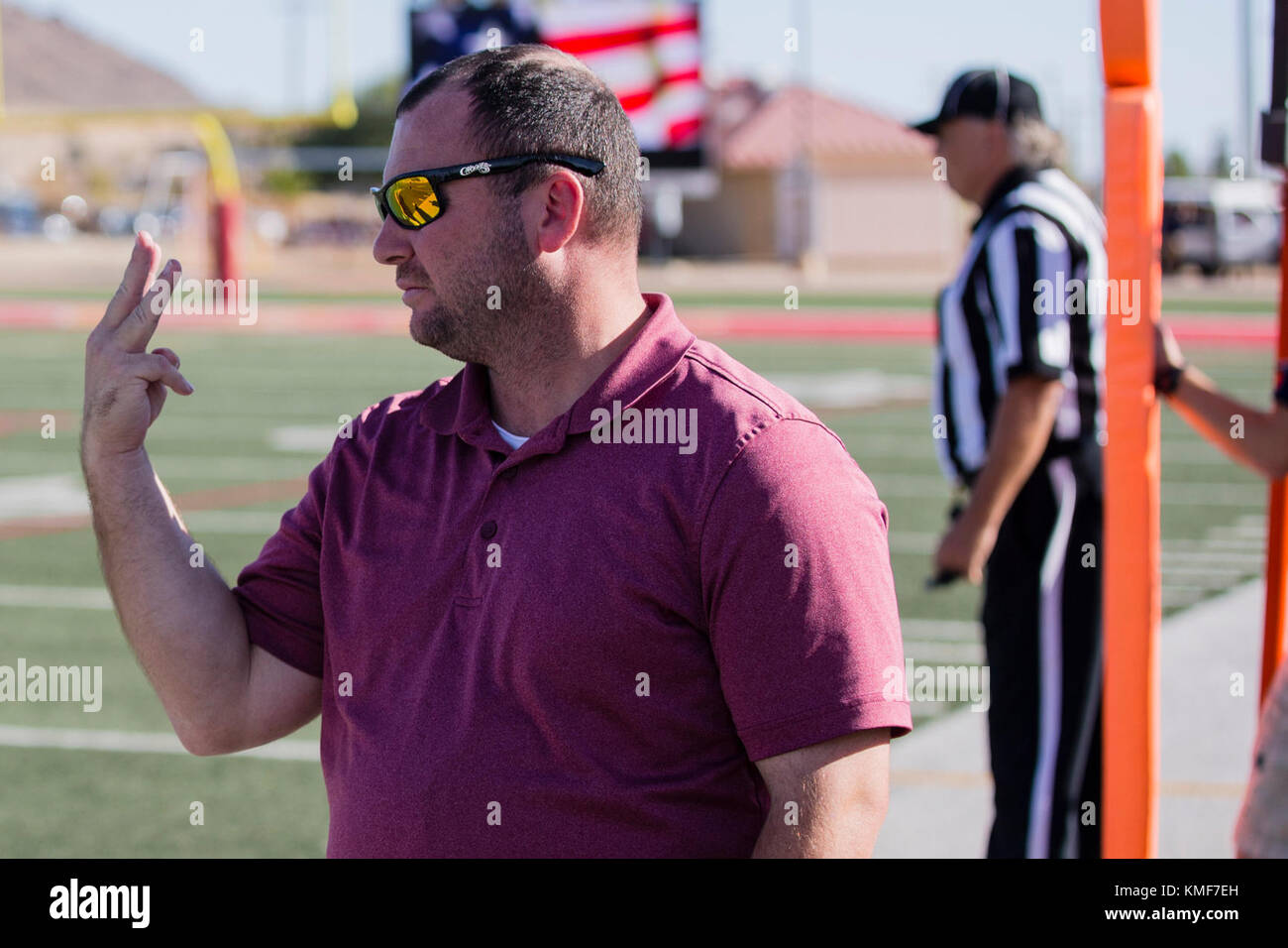 John Purcell, coach of the Marine Corps Base, Headquarters and Support ...