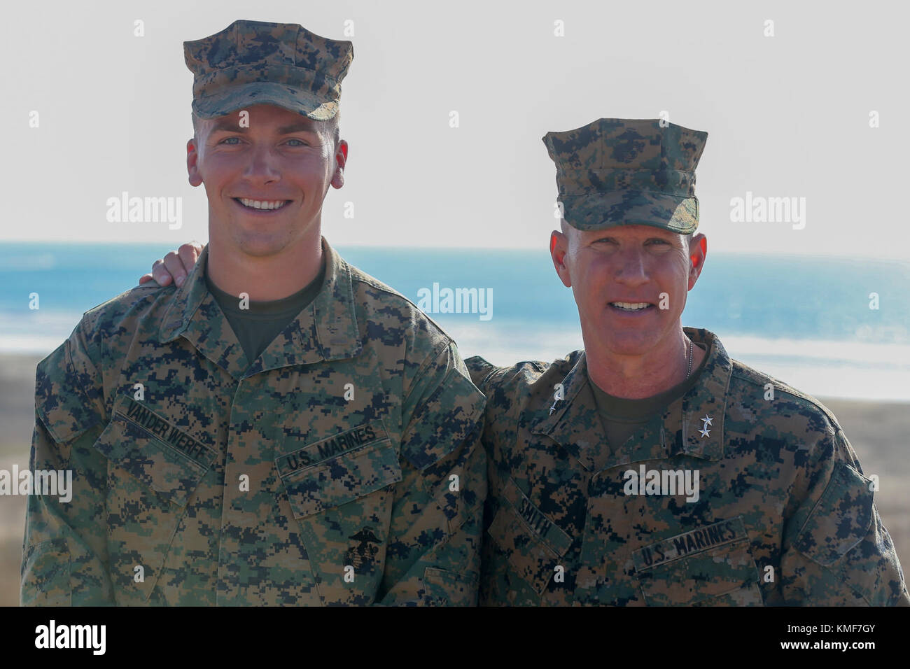 U.S. Marine Corps 2nd Lt. Litton VanderWerff, left, an infantry officer ...