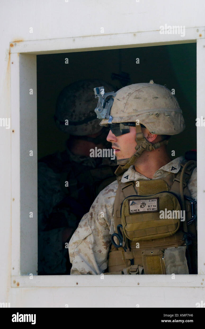 U.S. Marine Corps Lance Cpl. Nolan Kline, a rifleman with 1st Battalion ...