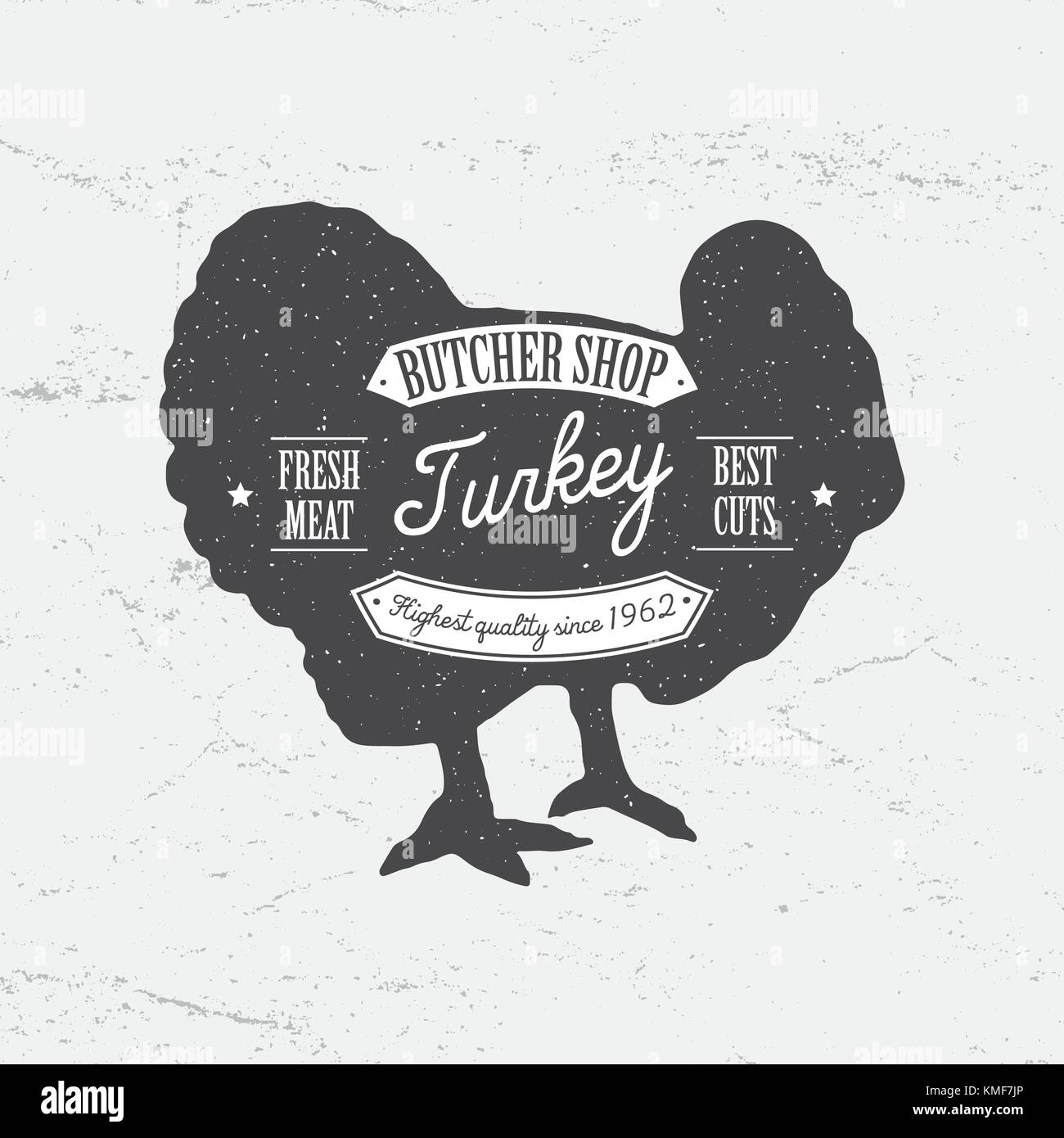 Butcher Shop Logo template retro style. Vintage Design for Logotype ...