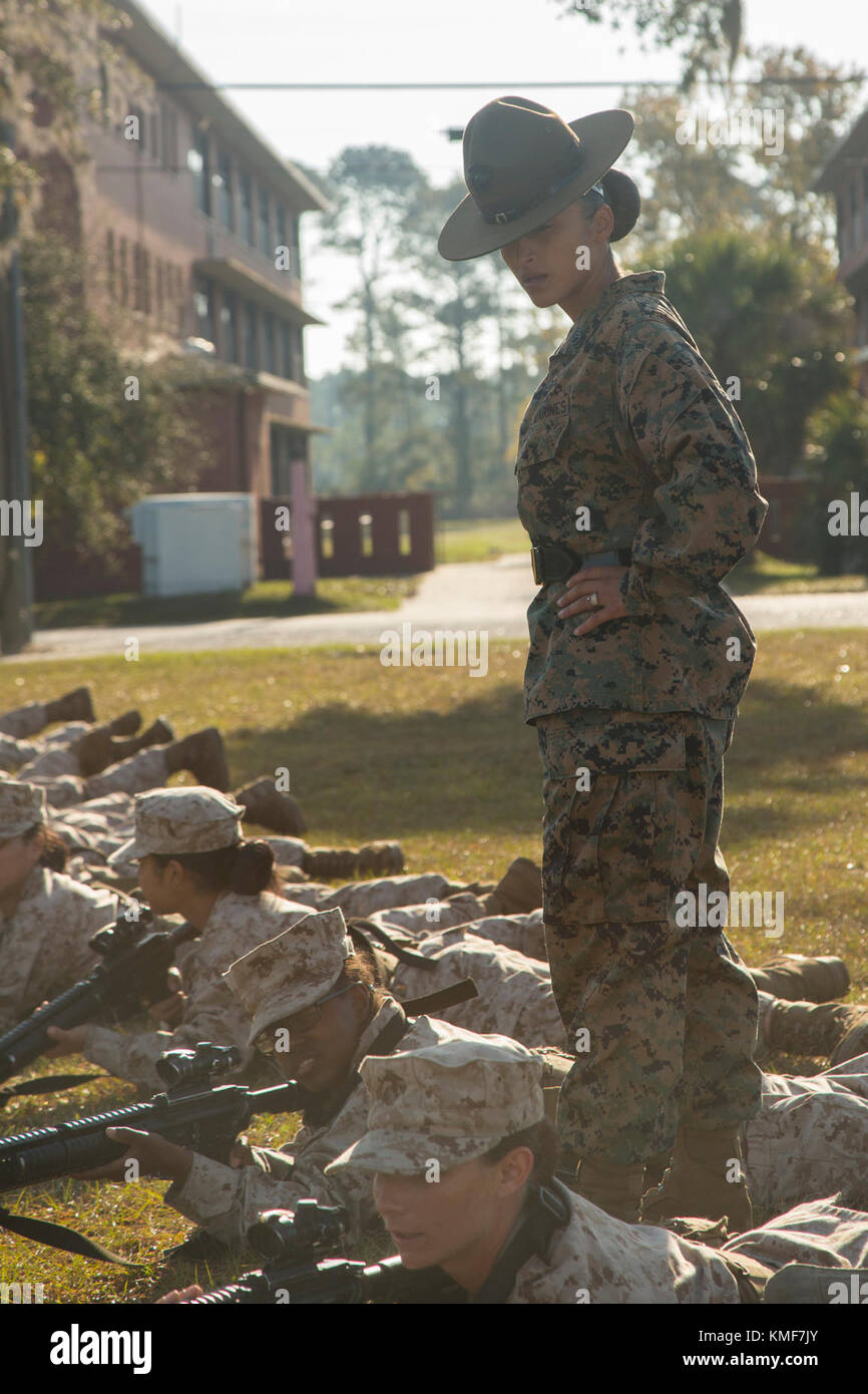 U.S. Marine Corps Staff Sgt. Linda M. Echevarria, Senior Drill ...