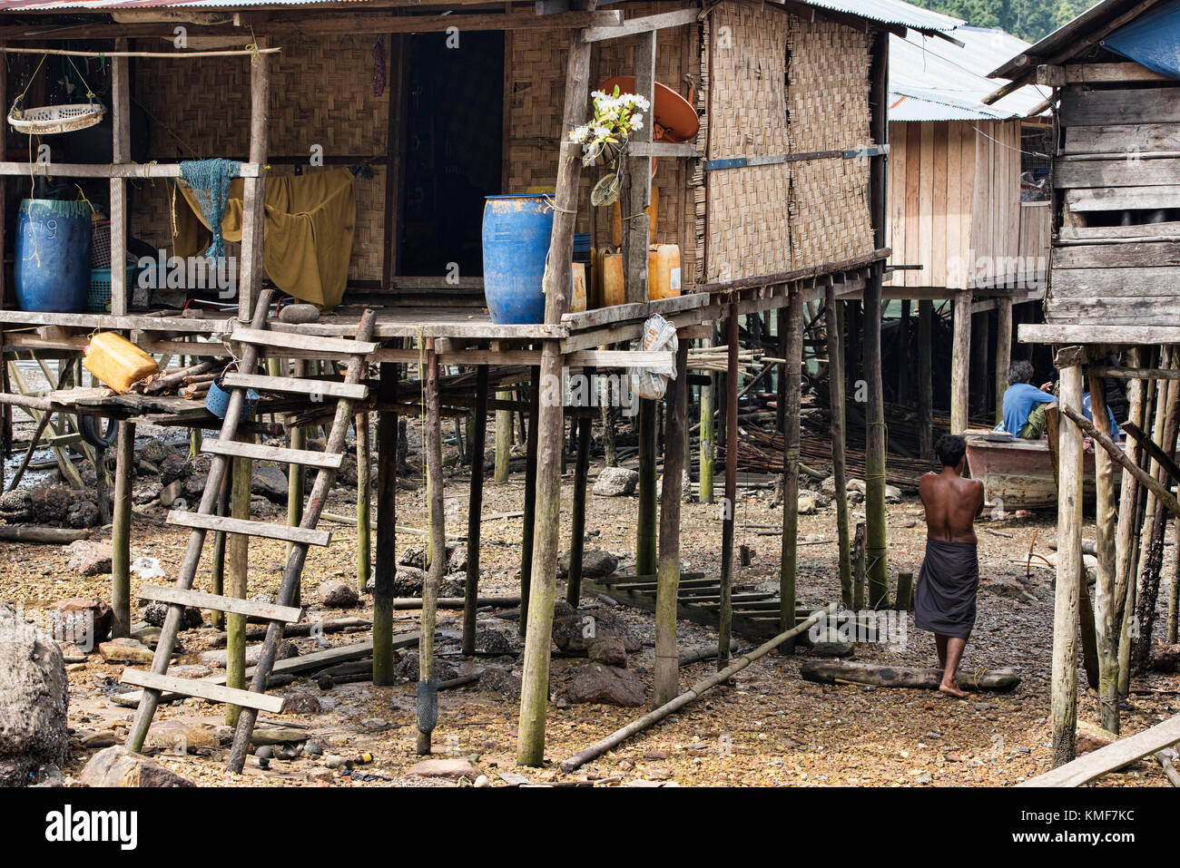 Life in a Moken sea gypsy village, Jalan Island, Mergui Archipelago ...