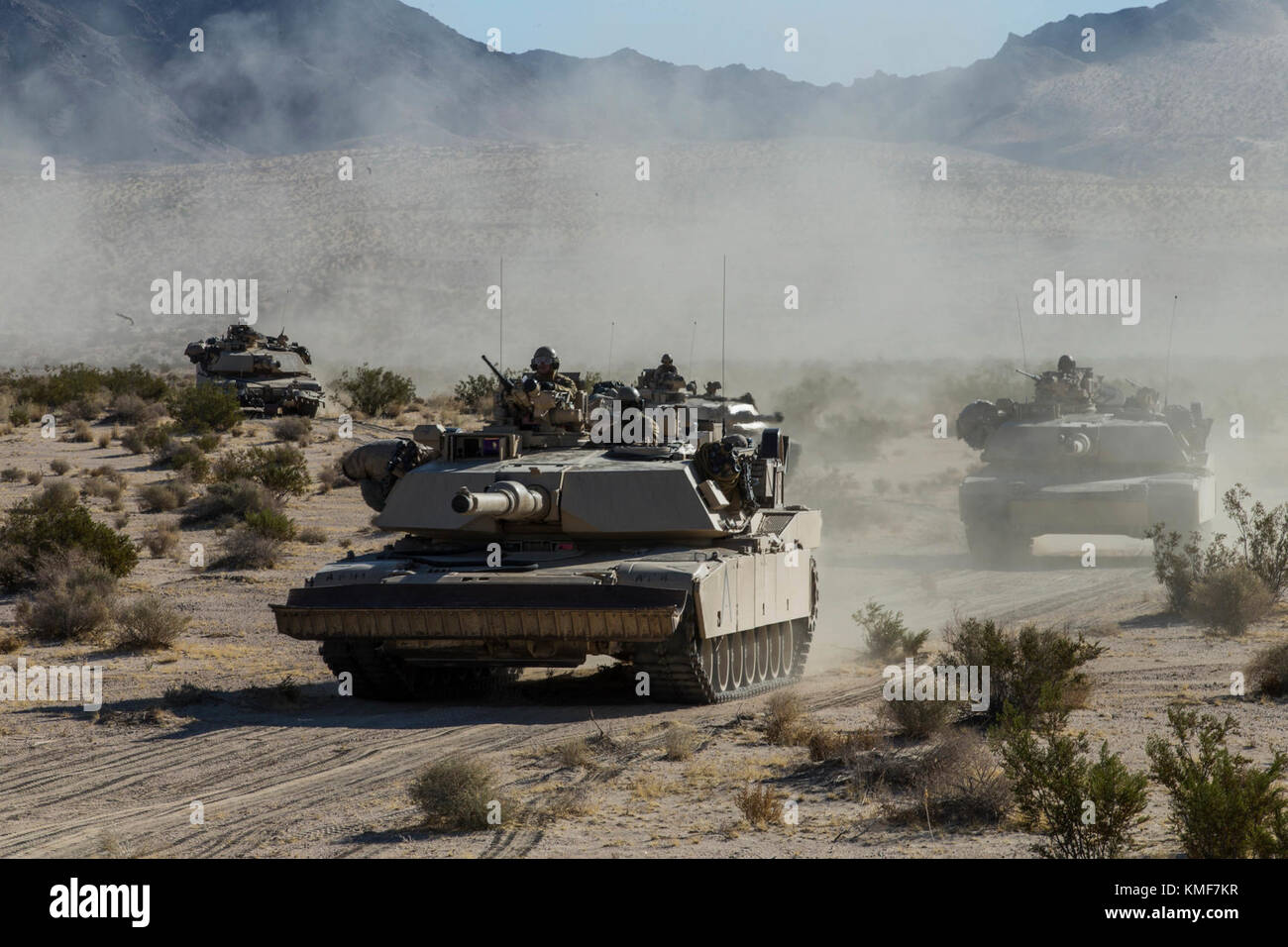 U.S. Marines with Alpha Company, 1st Tank Battalion, 1st Marine ...