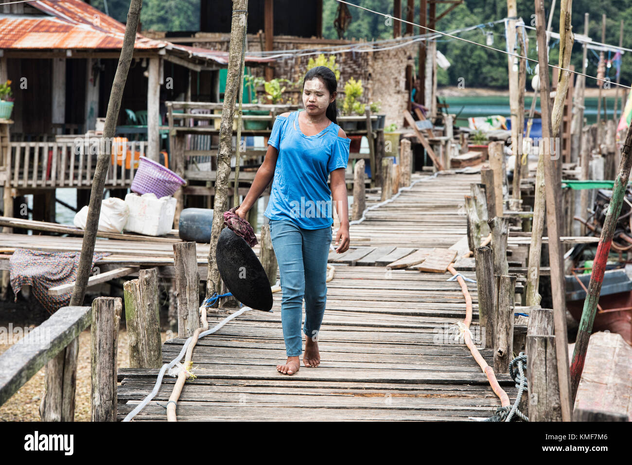 Life in a Moken sea gypsy village, Jalan Island, Mergui Archipelago ...