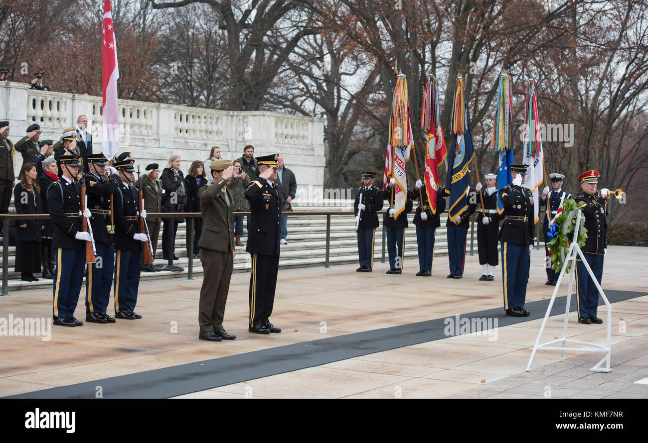 Service members participate in an Armed Forces full honors wreath ...