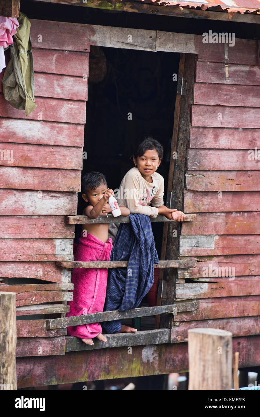 Life in a Moken sea gypsy village, Jalan Island, Mergui Archipelago ...