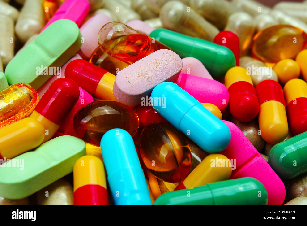 Medical or vitamin pills. Colorful medicine pills as texture. Pill ...