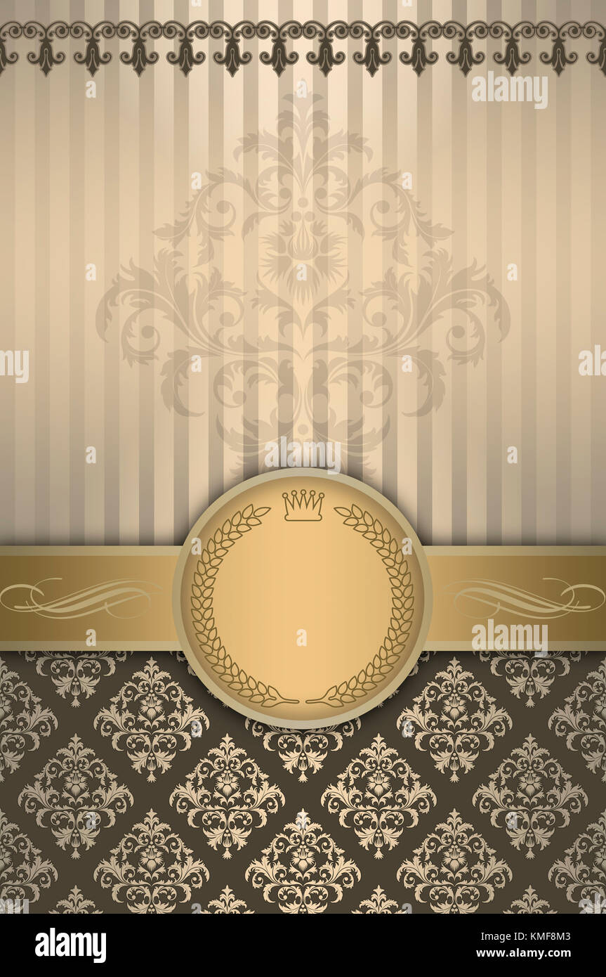 Vintage background with decorative elements and old-fashioned patterns ...