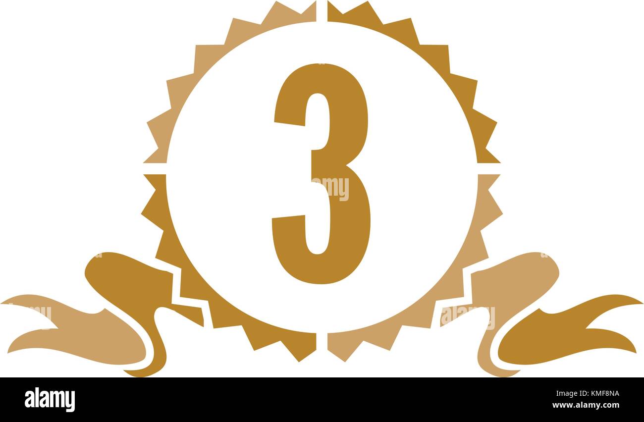 Best Quality Ribbon Number 3 Stock Vector Image & Art - Alamy
