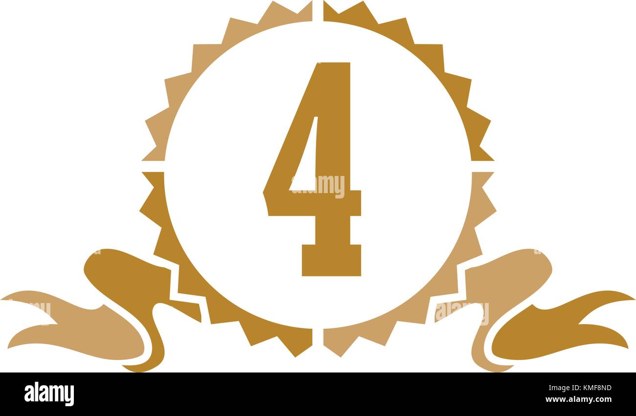 Best Quality Ribbon Number 4 Stock Vector Image & Art - Alamy