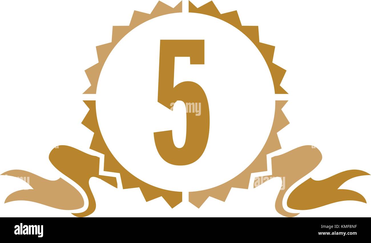 Best Quality Ribbon Number 5 Stock Vector Image & Art - Alamy