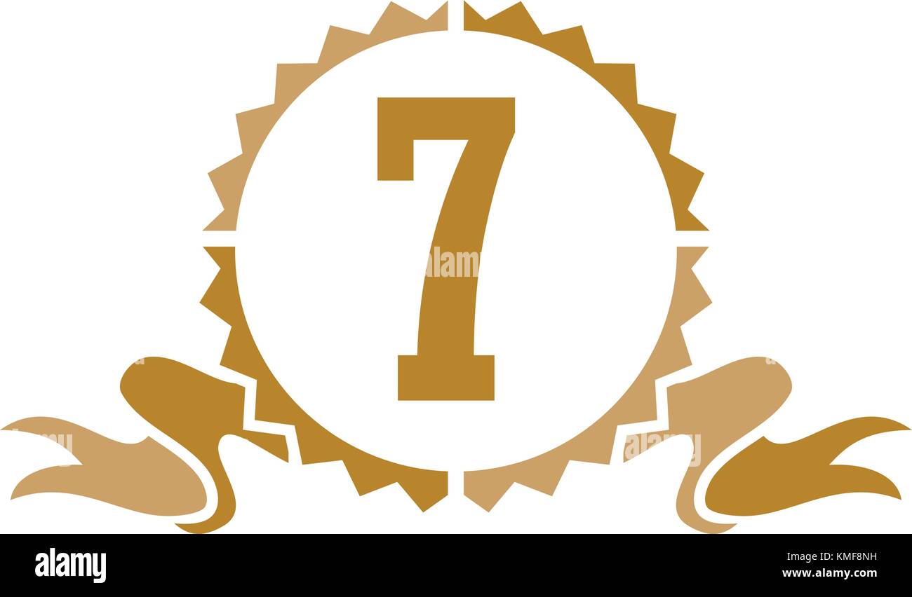 Best Quality Ribbon Number 7 Stock Vector Image & Art - Alamy