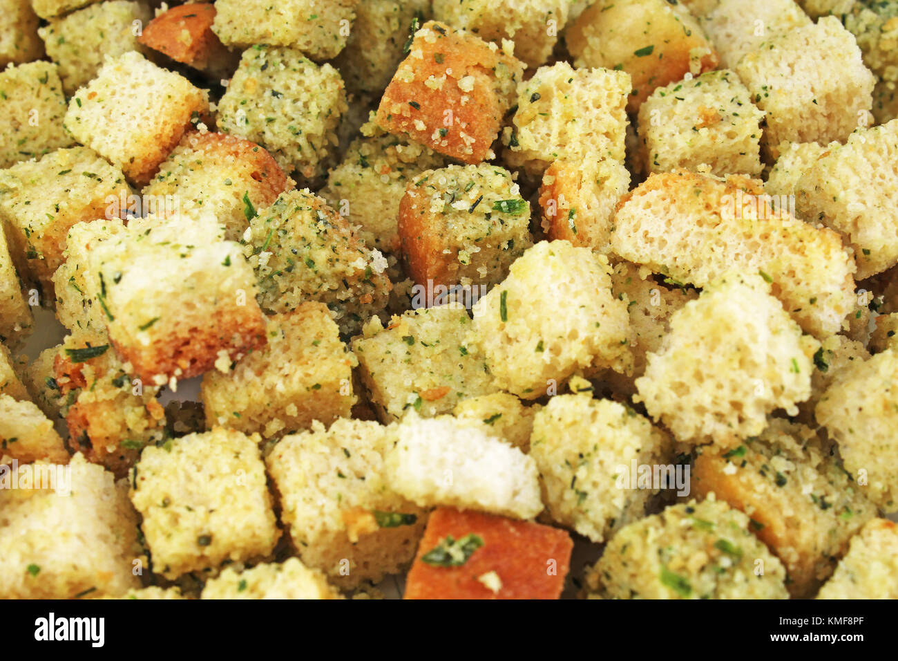 Crouton dried bread food pattern as background. Croutons Stock Photo ...