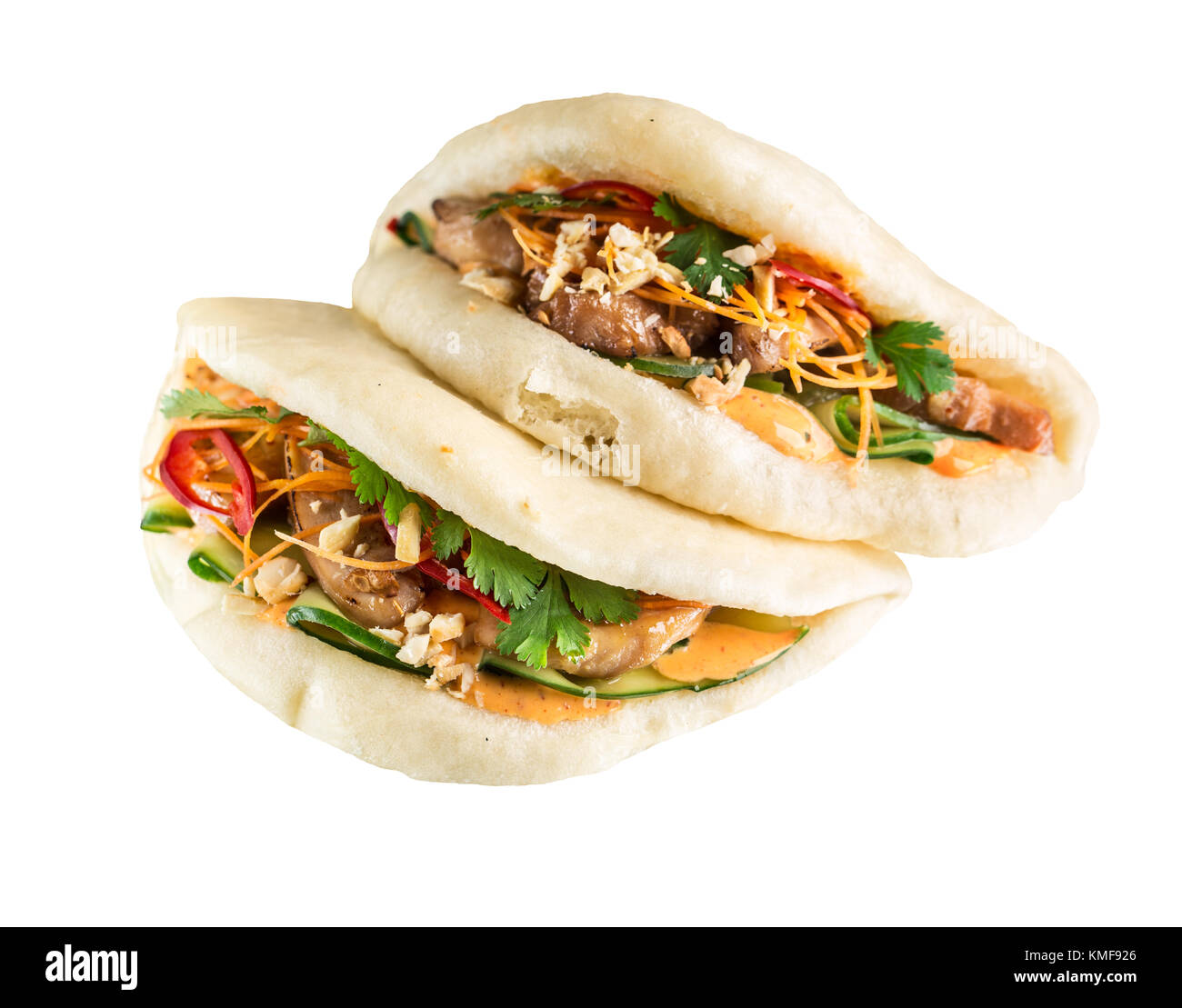 Gua bao with chicken Stock Photo - Alamy