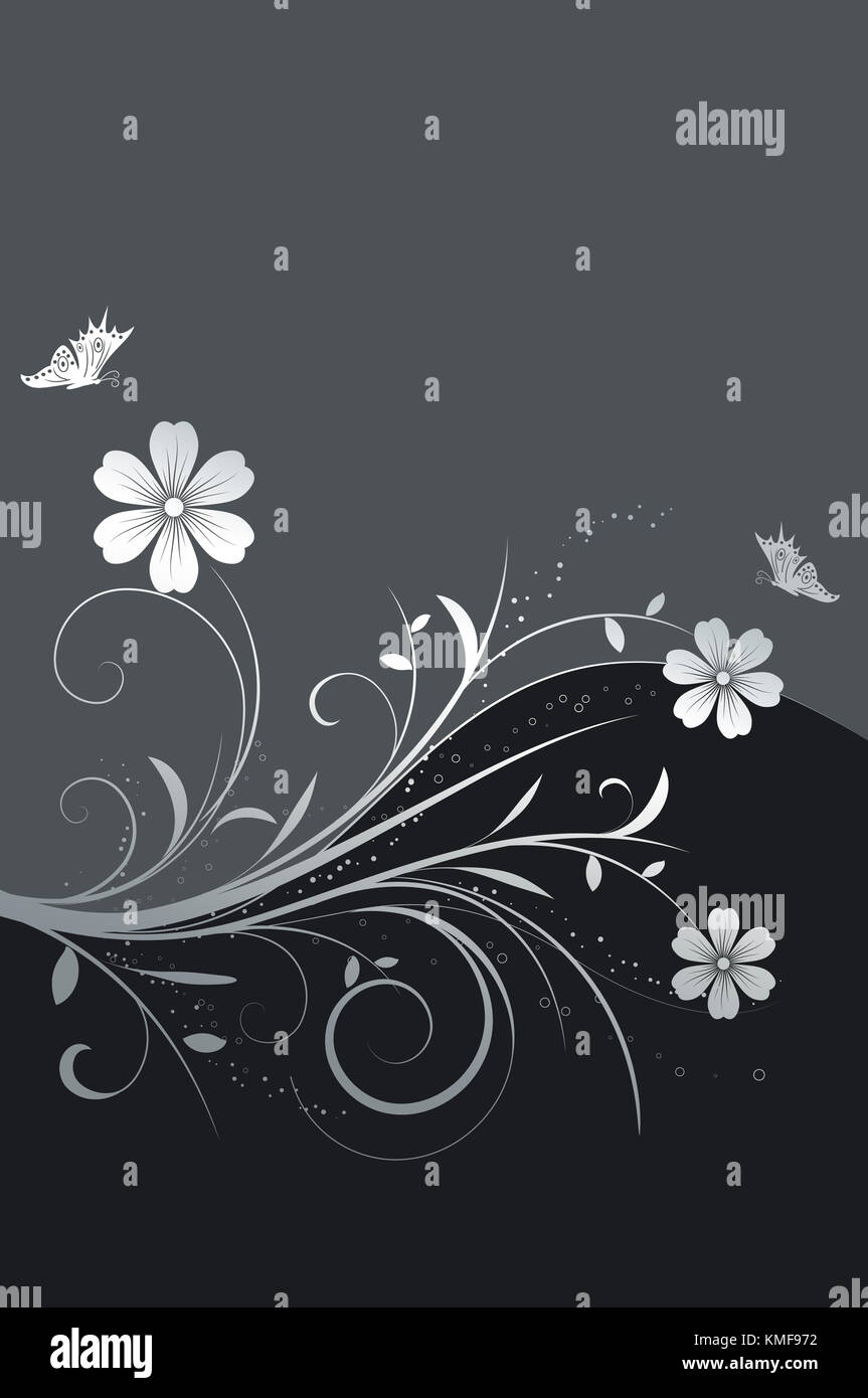 Silver Flower Wallpaper